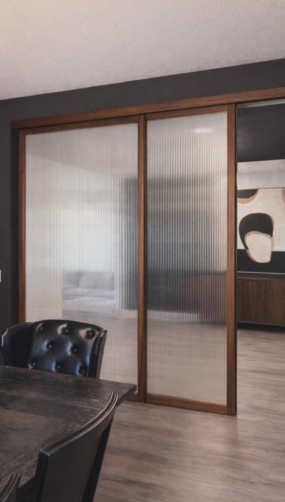 Manalapan Glass Multi-Fold Door | Custom Interior Elevation