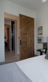 The Pannello Door | Hand-Carved Modern Interior Door | Rustic Luxe Designs