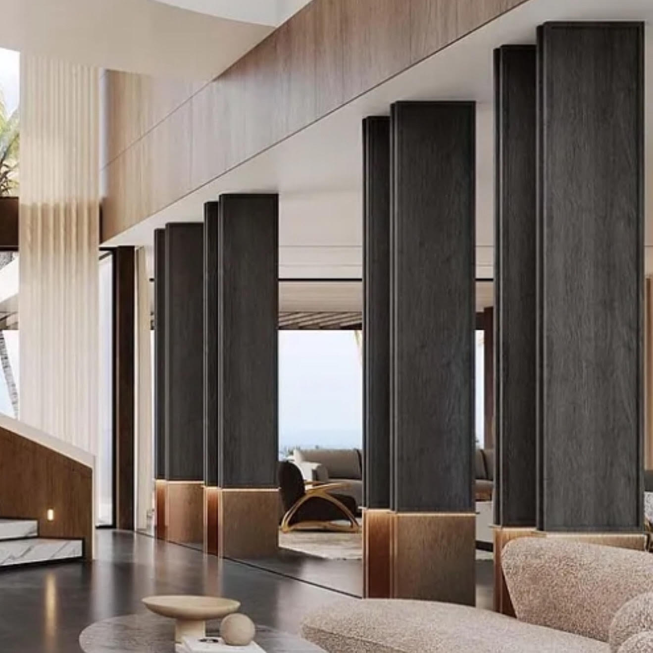 Minimalist Slab Multi-Fold Doors | Custom Architectural Divider