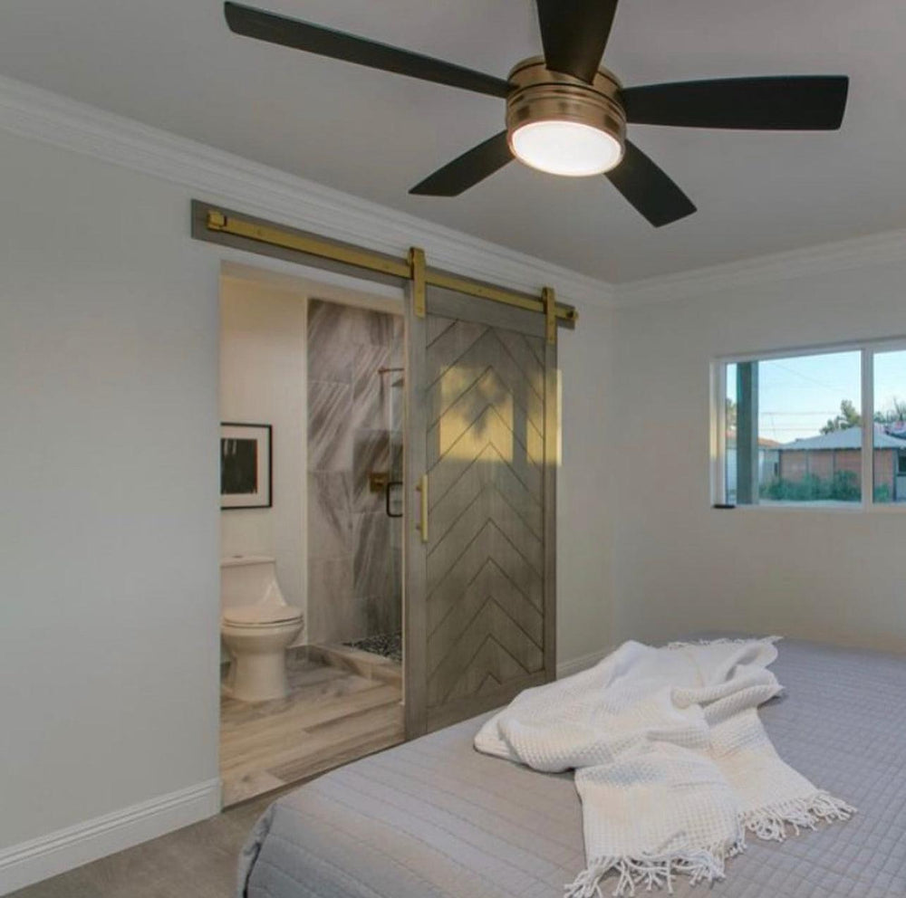 Chevron Full Panel Door | Contemporary Rustic Elegance