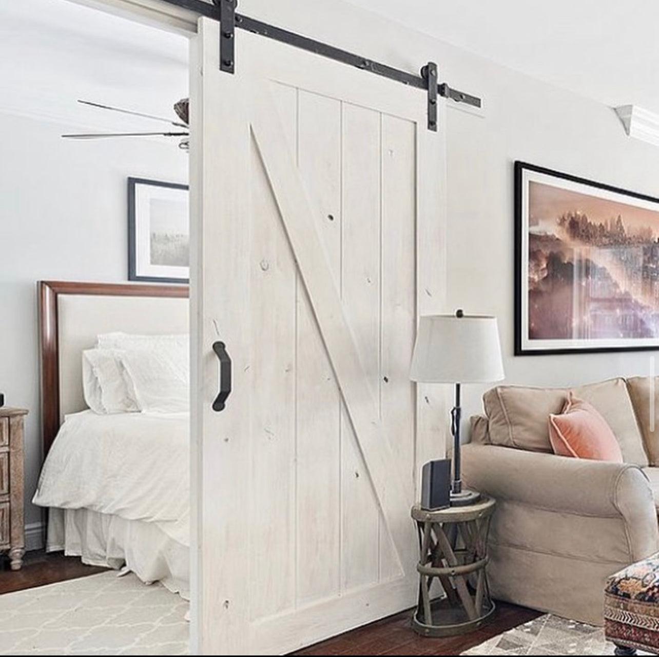 Diagonal Bar Sliding Door | Classic Barn Door with a Modern Twist