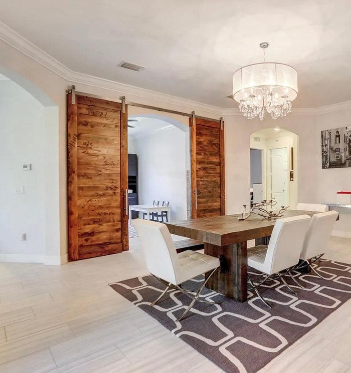 Horizontal Plank Interior Sliding Door | Custom Modern Design